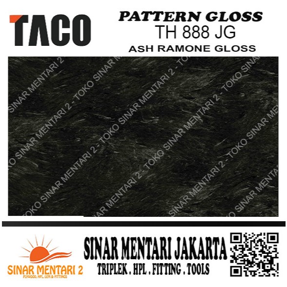 Jual TACO HPL PATTERN GLOSS TH 888 JG ASH RAMONE GLOSS | Shopee Indonesia