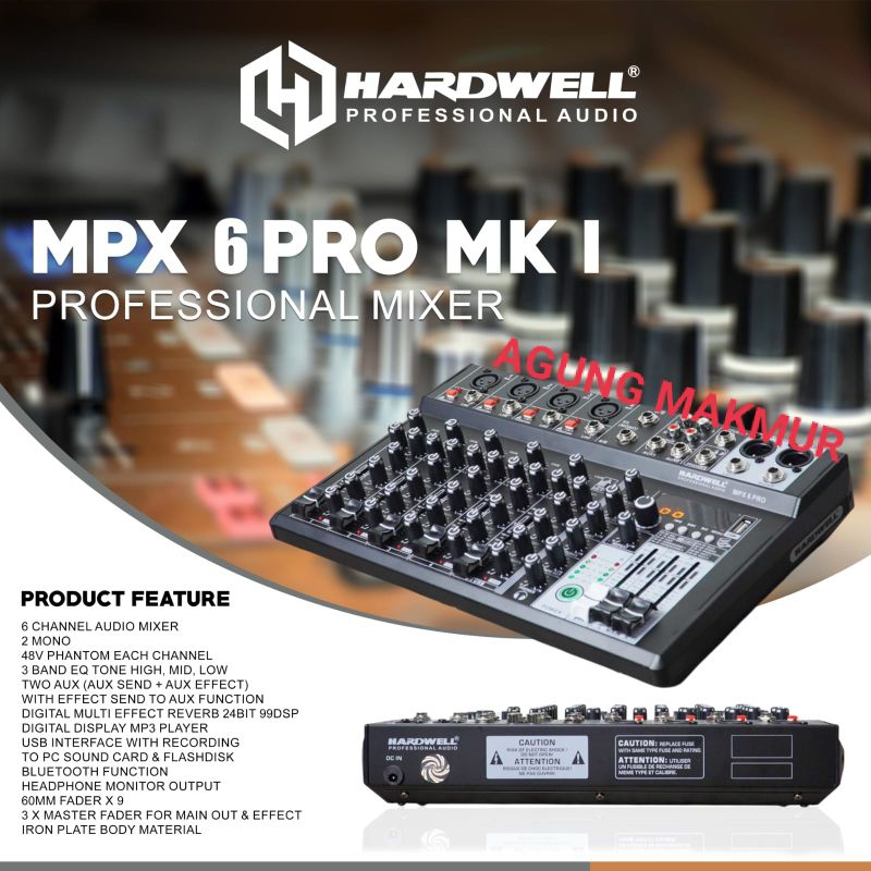 Jual MIXER HARDWELL MPX 6PRO MKI ORIGINAL - MIXER HARDWELL MPX 6 PRO MKI | Shopee Indonesia