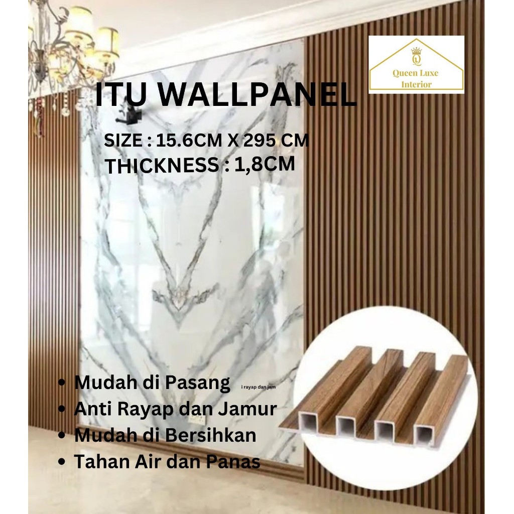 Jual Wood Panel WPC / Wall Panel PVC / Woodpanel Wallpanel Kisi Kisi Kayu / Panel Dinding Motif ...