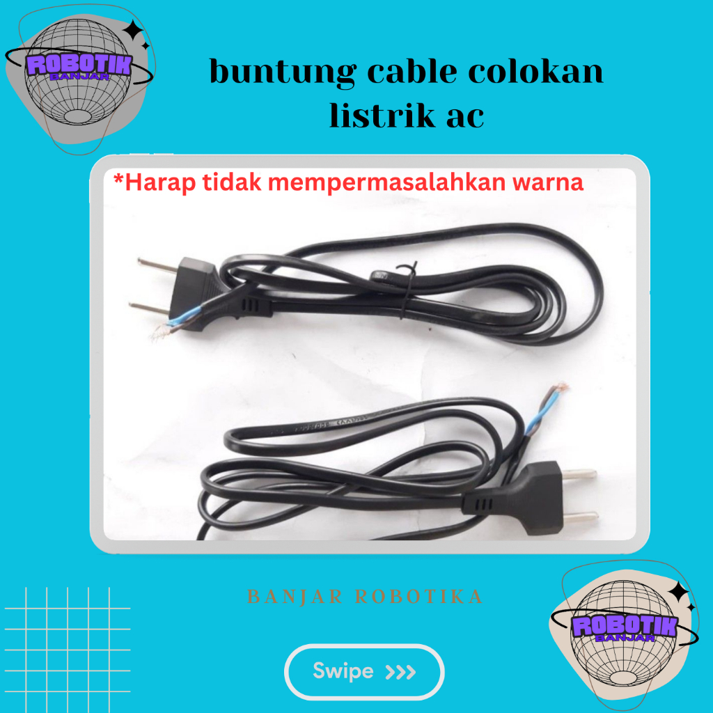 Jual KABEL BUNTUNG Kabel AC cord 220v buntung cable colokan listrik ac ...
