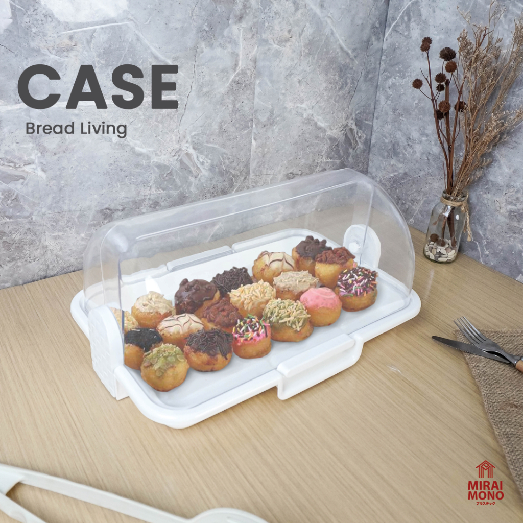 Jual [ MIRAI ] Bread Living Case (M/L) / TEMPAT KUE BUKA TUTUP / TEMPAT ...