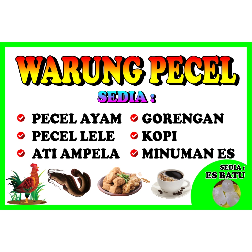 Jual SPANDUK PECEL LELE BANNER PECEL LELE PECEL AYAM BAHAN FLEXY TEBAL ...