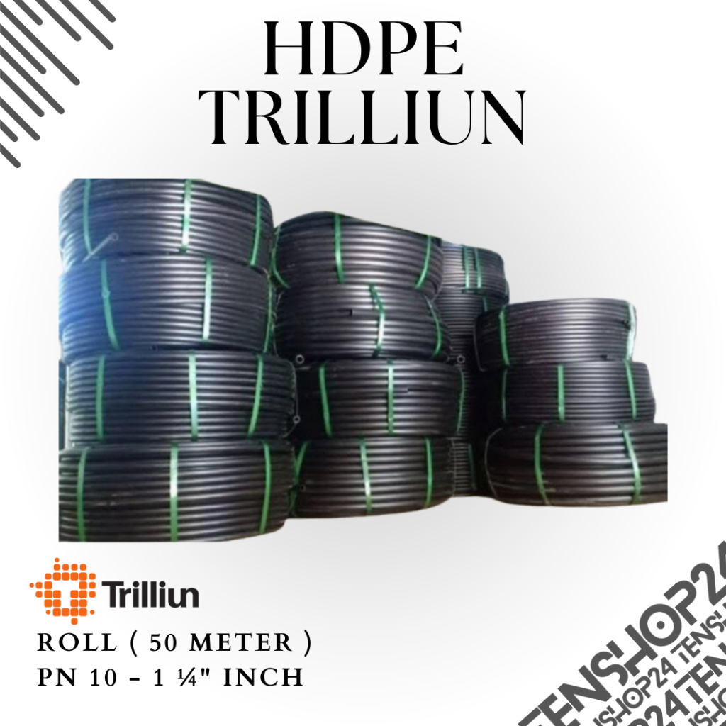 Jual Pipa HDPE Trilliun 1 1/4" (40mm) PN-10 Per 50m ( Kuat & Tahan Lama ...