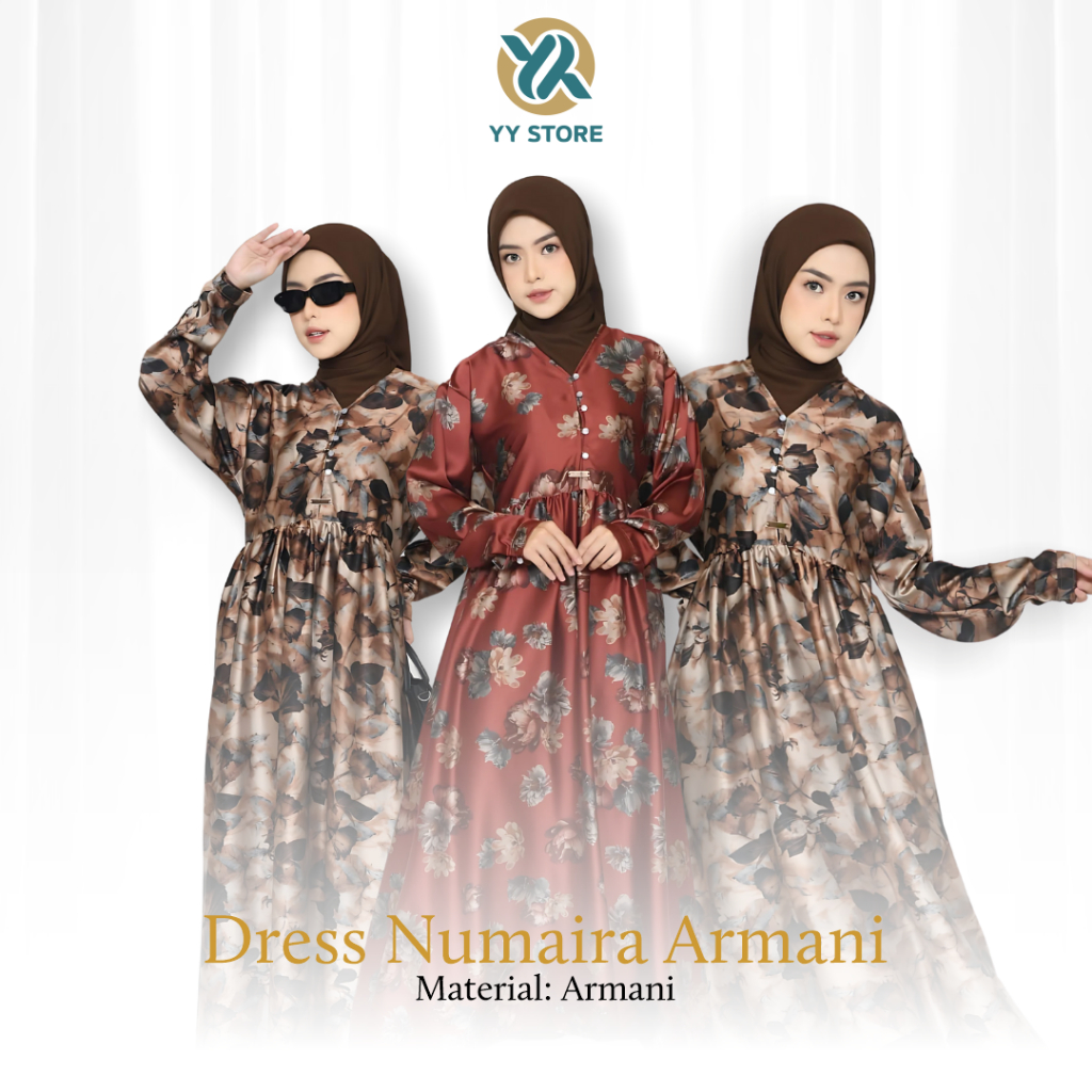 Jual Gamis Wanita Terbaru Numaira Tali Belakang Serut Armani Jumbo Baju ...
