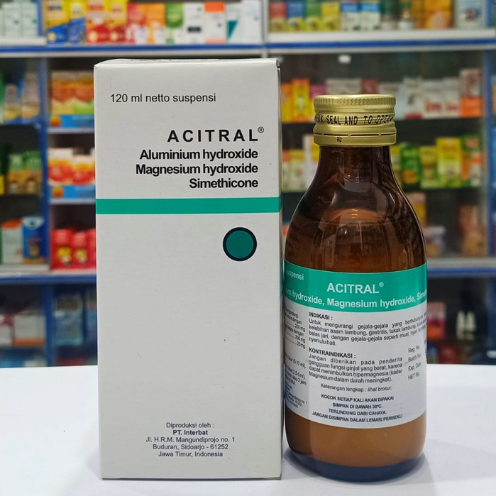Jual Acitral Suspensi 𝐒𝐢𝐫𝐮𝐩 𝟏𝟐𝟎𝐌𝐋 - Meredakan Maag, Asam Lambung dan ...