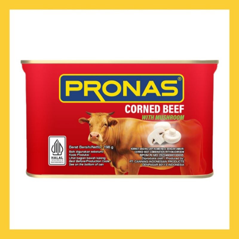 Jual PRONAS Kornet Daging Sapi Dengan Jamur Kaleng 198 gr | Shopee ...