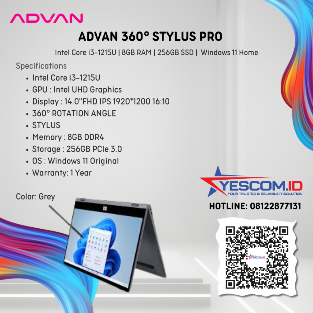 Jual ADVAN Laptop 360° Stylus PRO | Shopee Indonesia