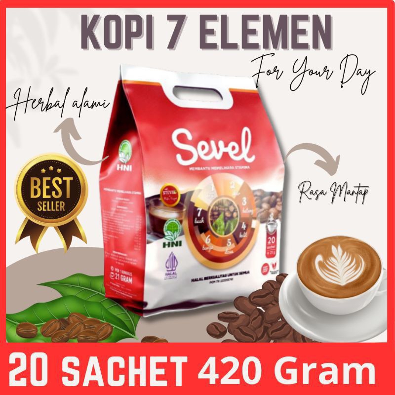 Jual Kopi Sevel 7 Elemen HNI HPAI (Isi 20 Sachet) | Shopee Indonesia