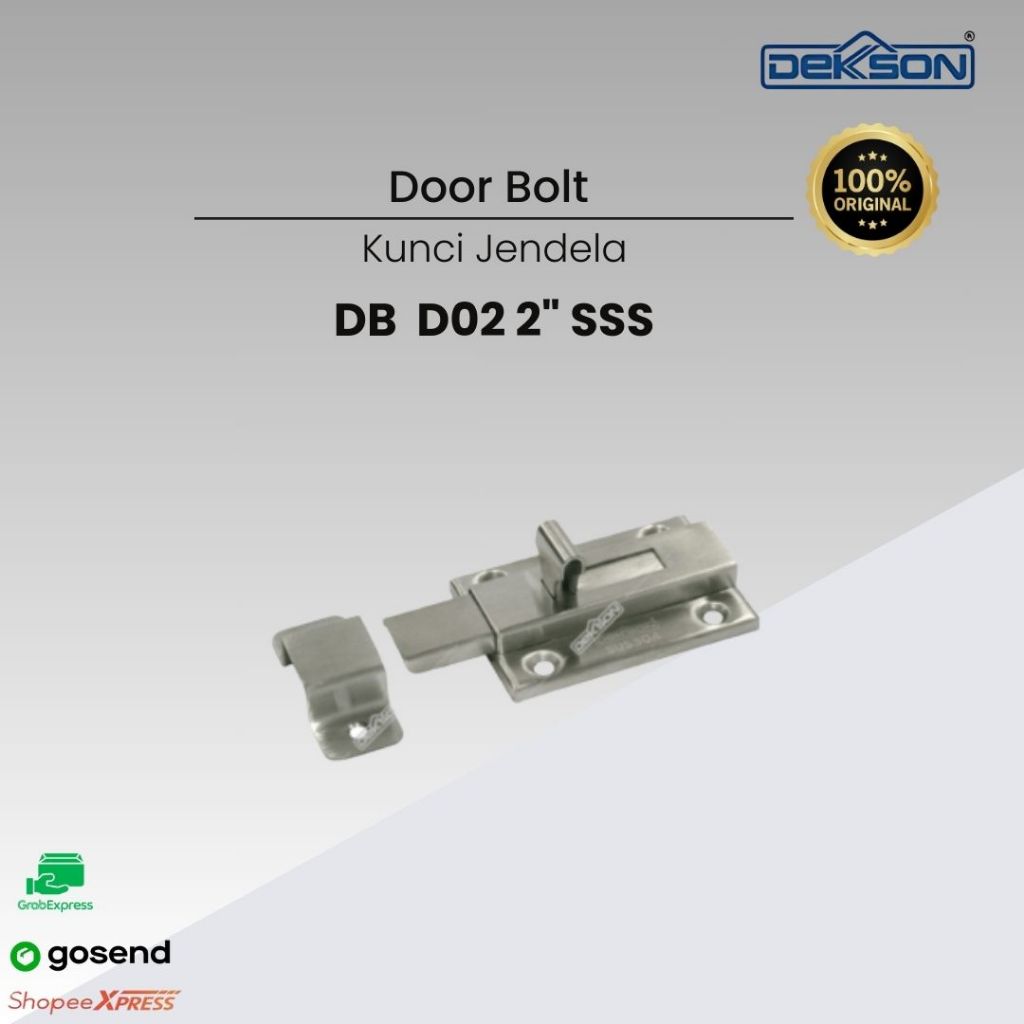 Jual Door Bolt Dekkson DB D02 2" / Grendel Selot Pintu 2inch | Shopee ...