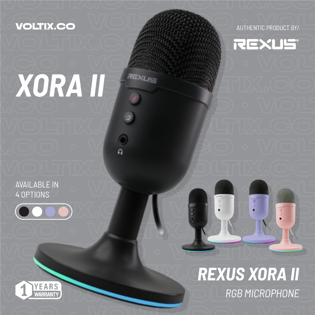 Jual Rexus RGB Microphone XORA II | Shopee Indonesia