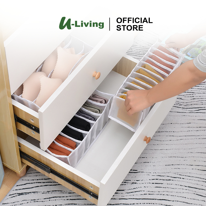 Jual U-Living Storage Box Kaos Kaki Celana Dalem Kotak Kaos Kaki Tempat ...