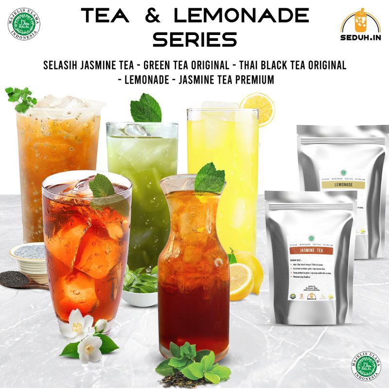 Jual Bubuk Minuman Tea - Lemon - Teh Hijau - Green Tea All Varian ...