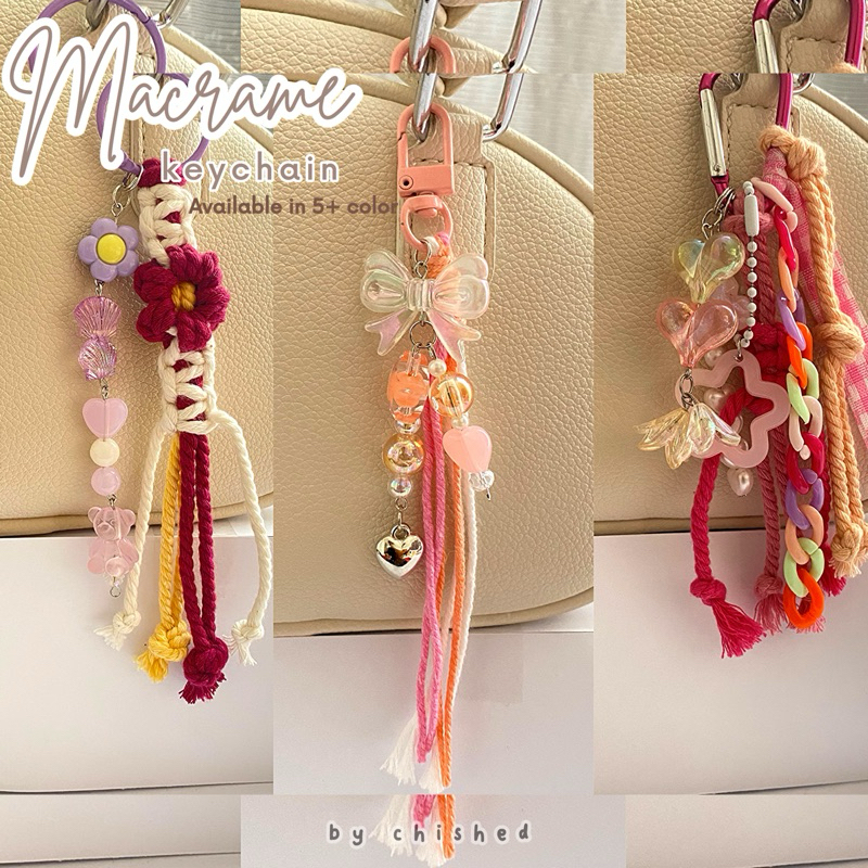 Jual Gantungan Tas Tali Manik Beads/ Keychain Macrame/ Bag Charm Tali ...