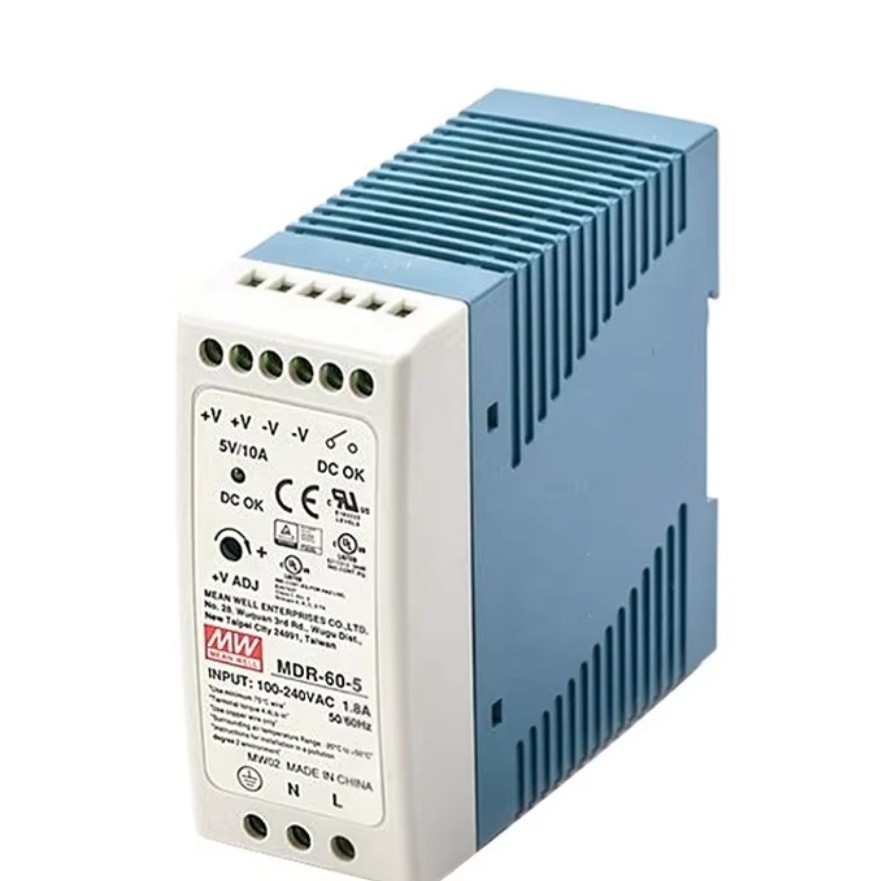 Jual Mean Well MeanWell MDR 60-5 60W 60 Watt 5V 5Volt DC 10A Din Rail ...