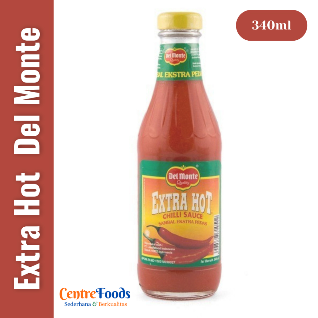 Jual Saus Sambal Extra Pedas - Extra Hot Chilli Sauce Del Monte | 340ml ...