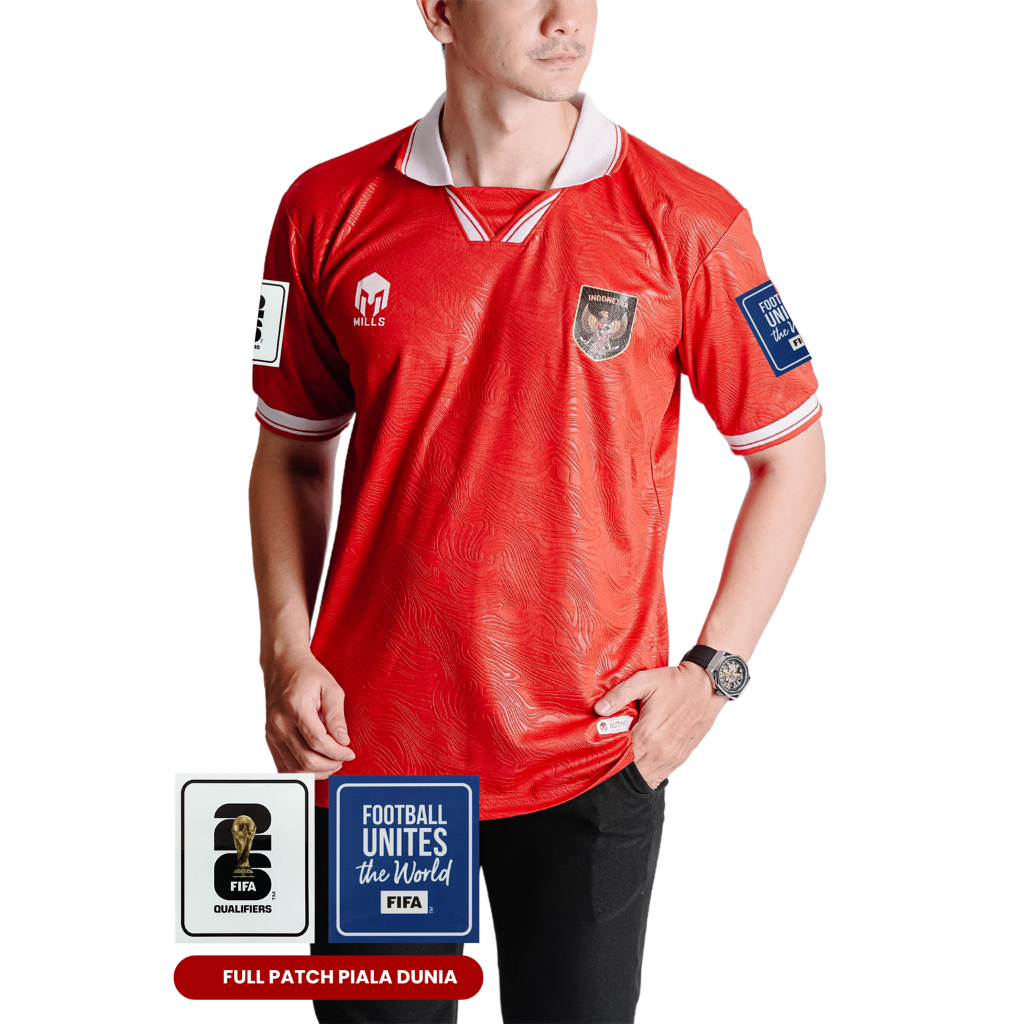 Jual Baju Jersey Timnas Indonesia Mills Fullpacth Tahun 2023 Bahan ...