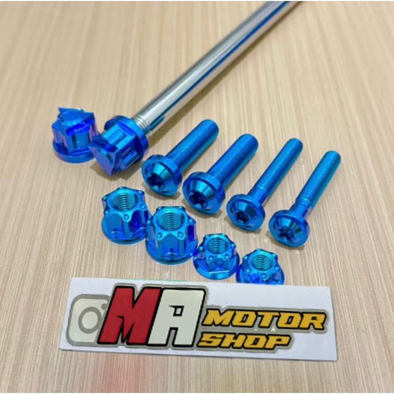 Jual baut monting dan as monting yamaha mio/fino/soul titanium | Shopee ...