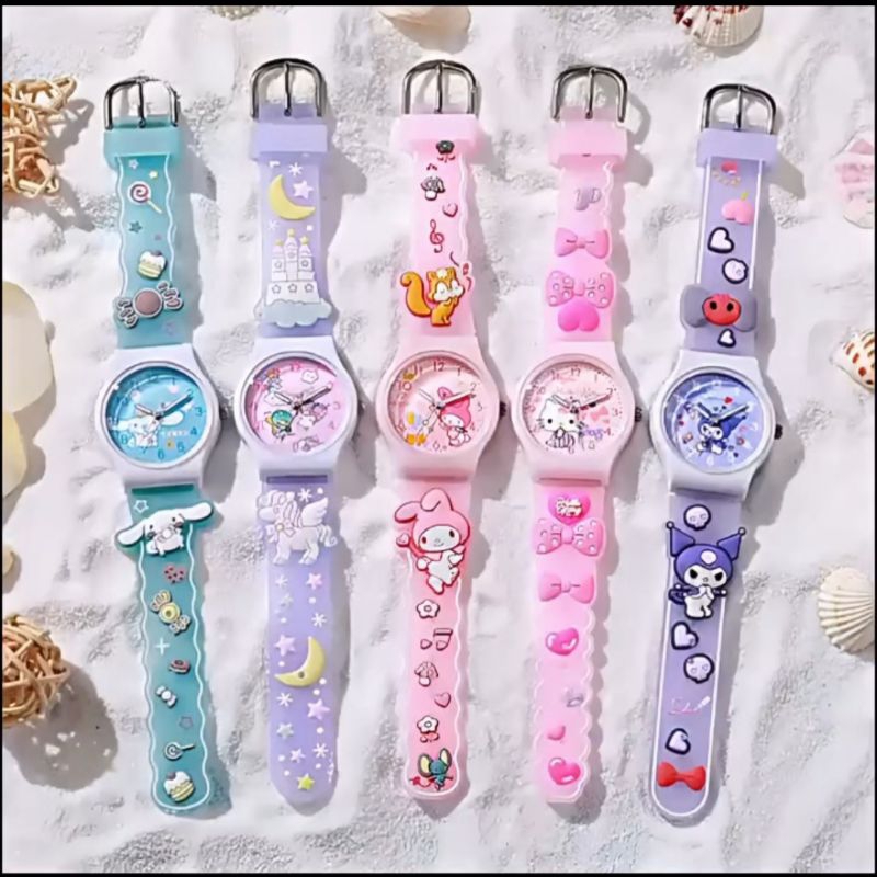 Jual bisa COD baru jam tangan anak sanrio 3D motif cinamonroll hello ...