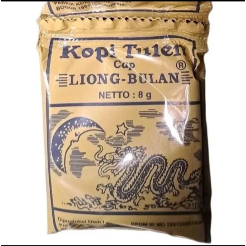 Jual Kopi Liong Bulan Tanpa gula Isi 10 Sachet/1 Renceng @8Gram ...