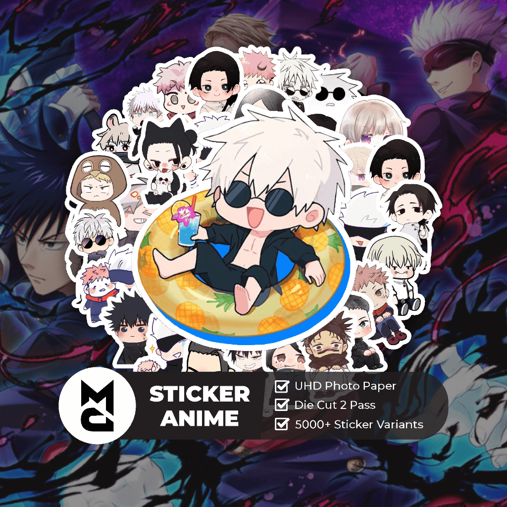 Jual Sticker Anime JJK Jujutsu Kaisen Chibi #2 Sticker Aesthetic Lucu ...