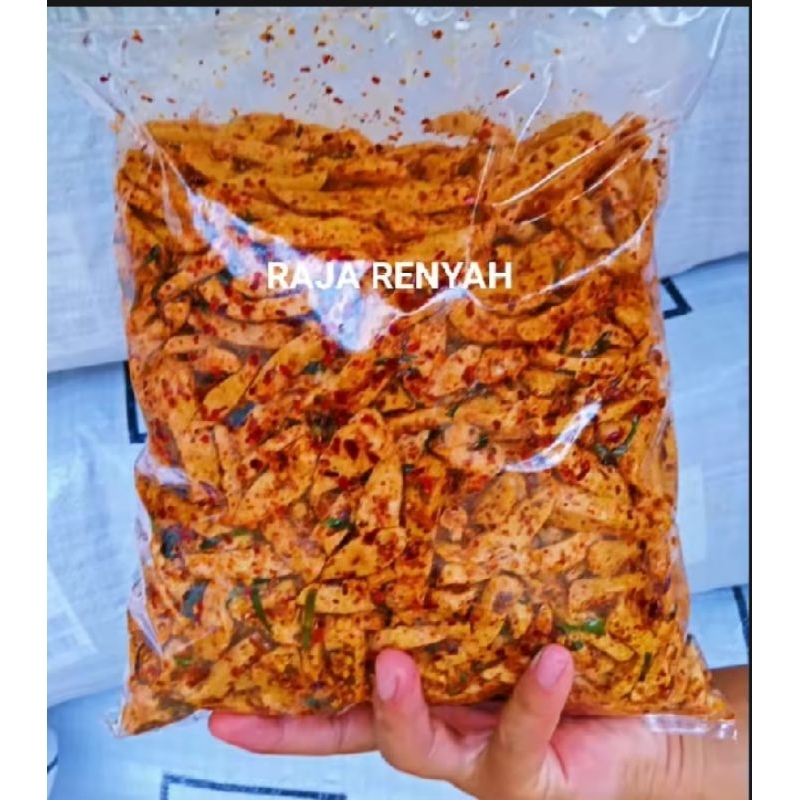 Jual Basreng pedas extra daun jeruk basreng sultan 1kg | Shopee Indonesia