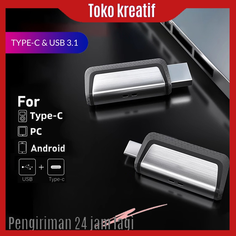 Jual Flash Disk OTG 128GB Dual Drive USB Type-C Ultra Flash Drive for ...