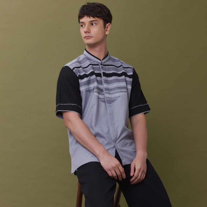 Jual Kenzie Grey Mix Black busana muslim pira baju koko alachwan bisa ...