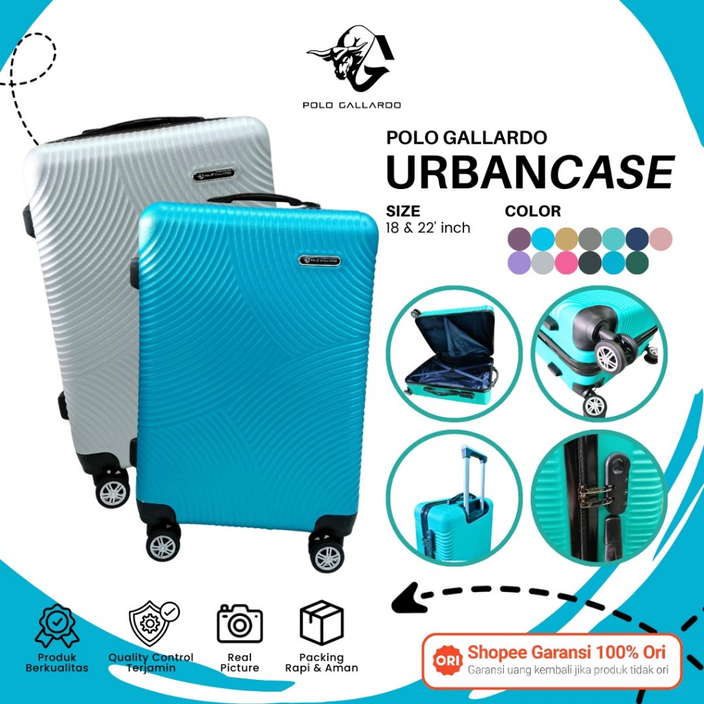 Jual Koper 18 Inch & 22 Inch Polo Gallardo Urbancase KF06 Size Cabin ...