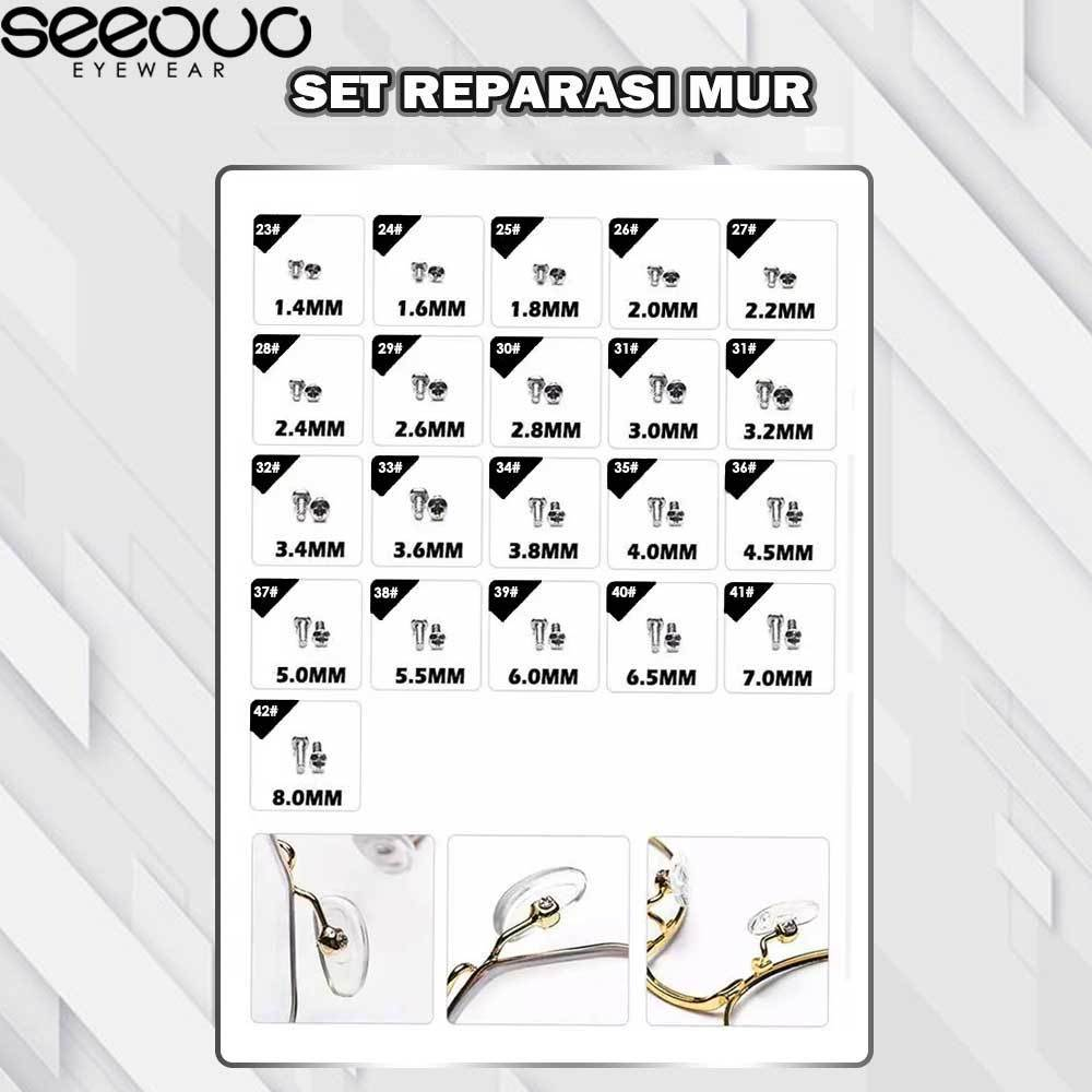 Jual Seeouo Set Reparasi Mur Kacamata Toolkit Obeng Nosepad Baut Sekrup Lengkap Repair Screw ...