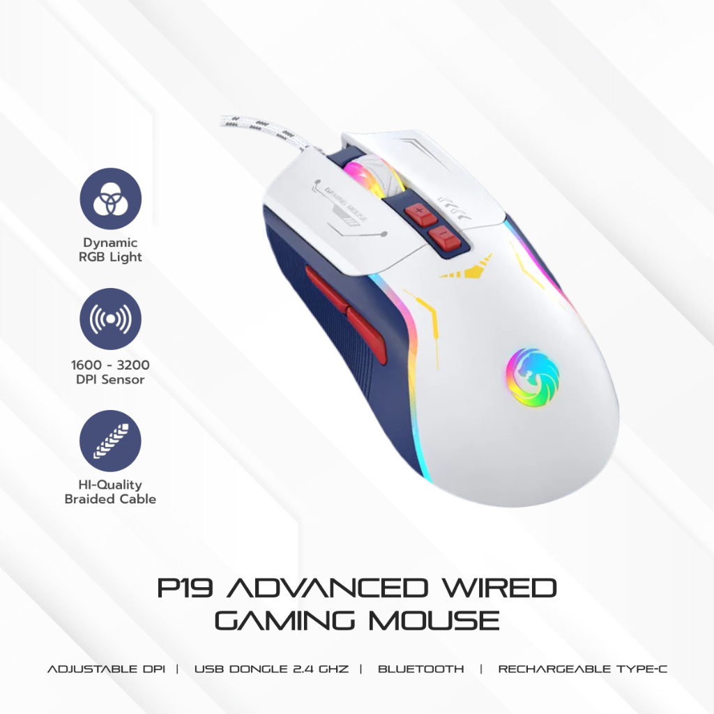 Jual Mouse Gaming Kabel P19 3200 DPI RGB Lamp | Shopee Indonesia