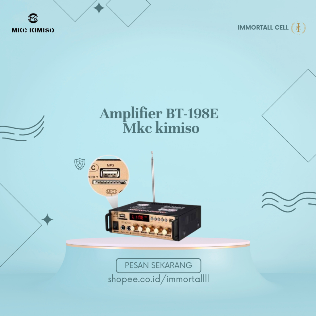 Jual BT-198E ECHO Amplifier Karaoke Bluetoth Power amplifier echo ...