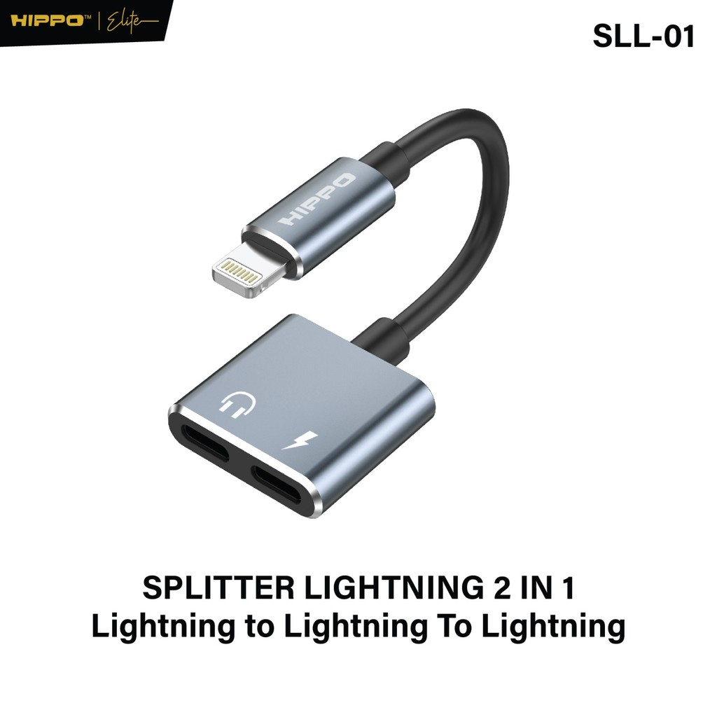 Jual HIPPO Kabel SPLITTER SLL-01 2in1 Lightning to Lightning ...