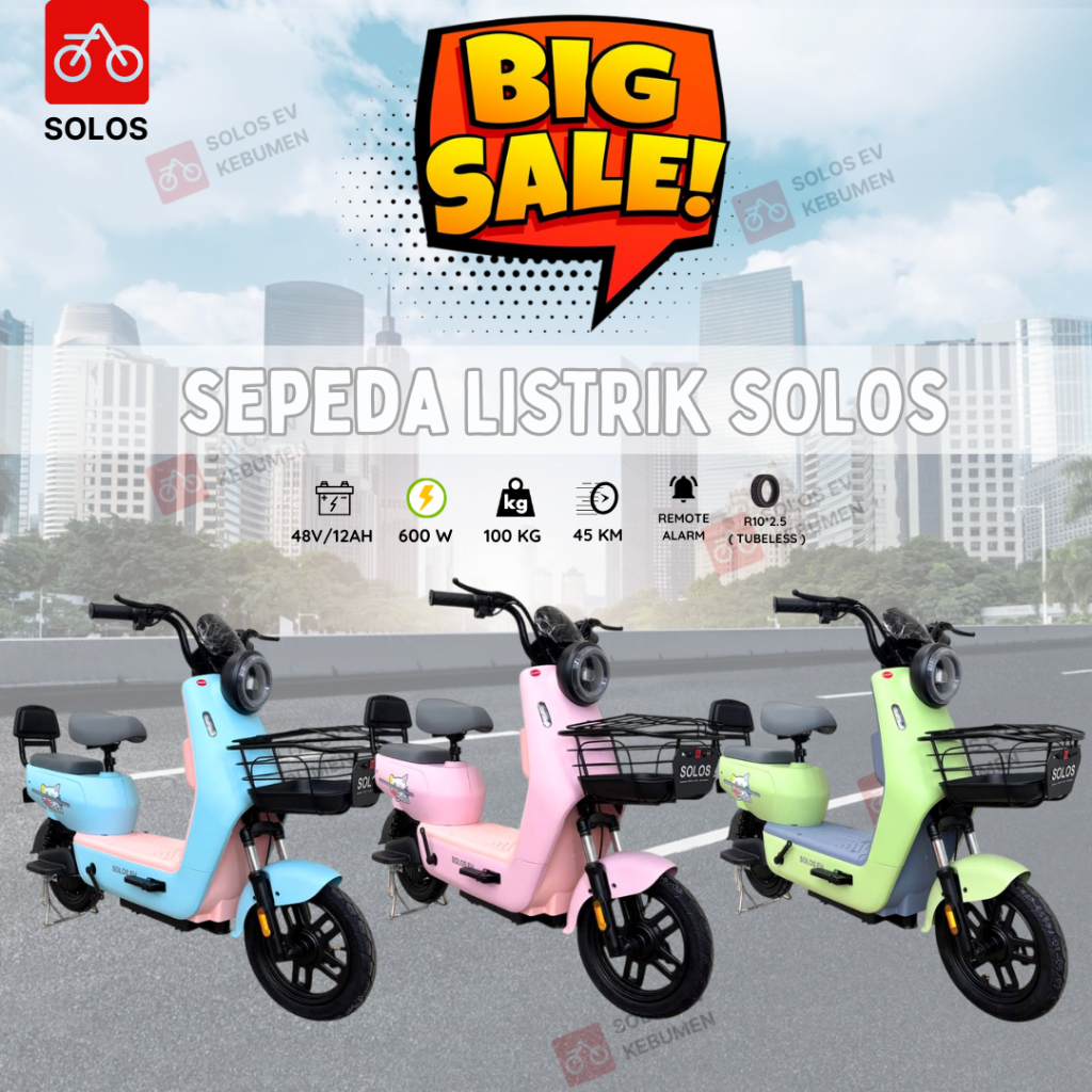 Jual Sepeda Listrik Solos Type S-Y13 : Trendy & Bestseller | Shopee Indonesia