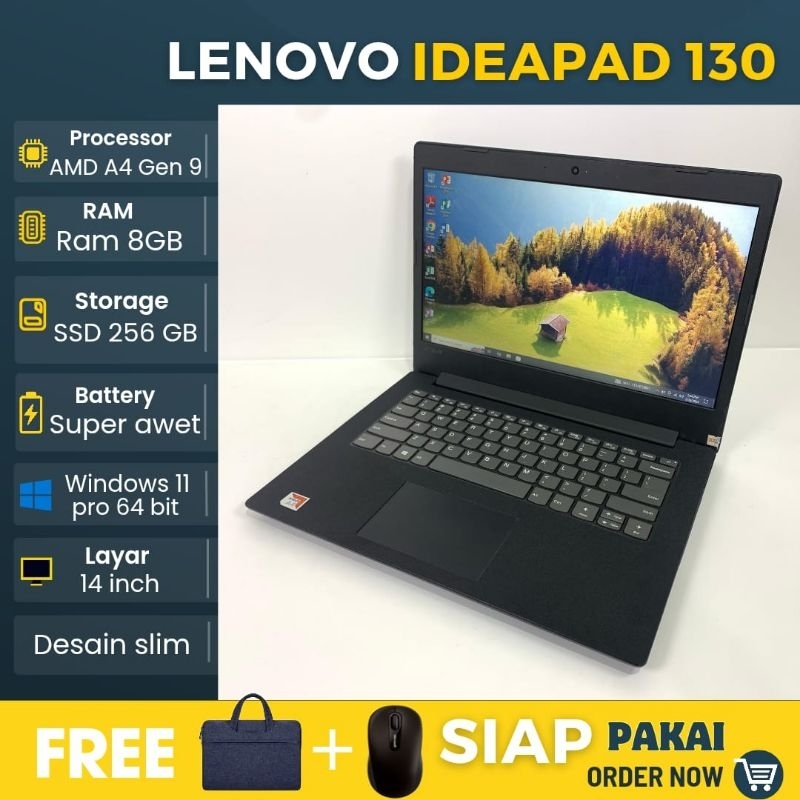 Jual Laptop Lenovo ideapad 130 AMD A9 gen 9 VGA RADEON R3 Ram 8gb SSD ...