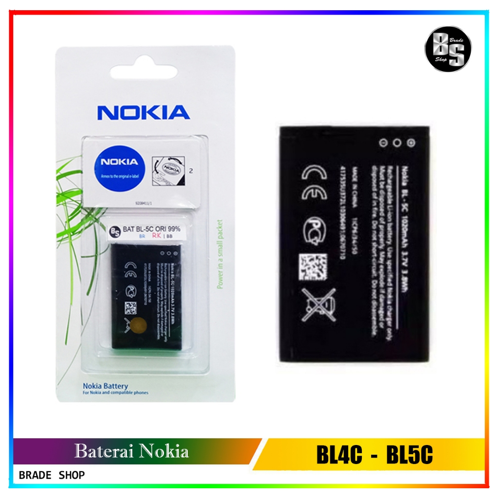 Jual Baterai Original Nokia BL 5C BL 4C Packing Putih 1020 Mah | Shopee Indonesia