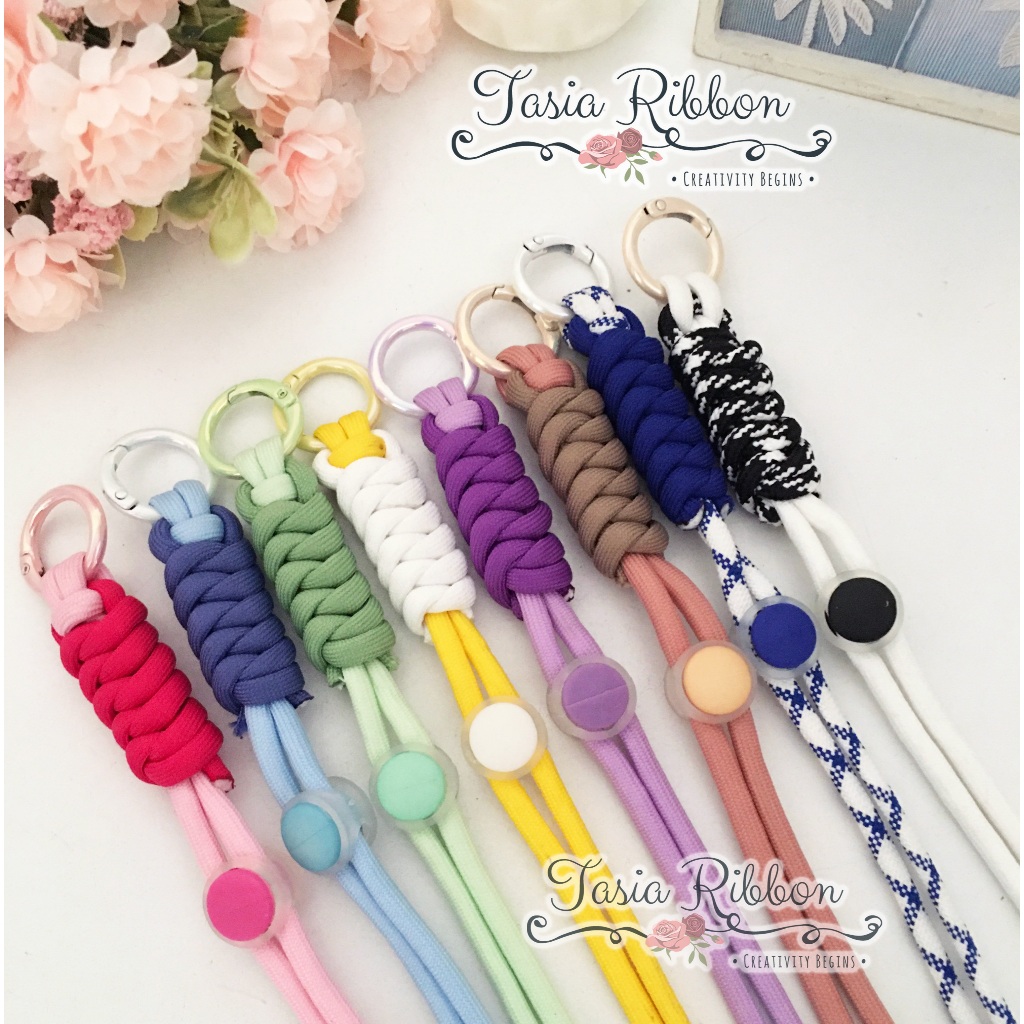 Jual Tali Paracord Polos 5mm ROLL (Tali Bahan DIY/Tali PhoneStrap ...