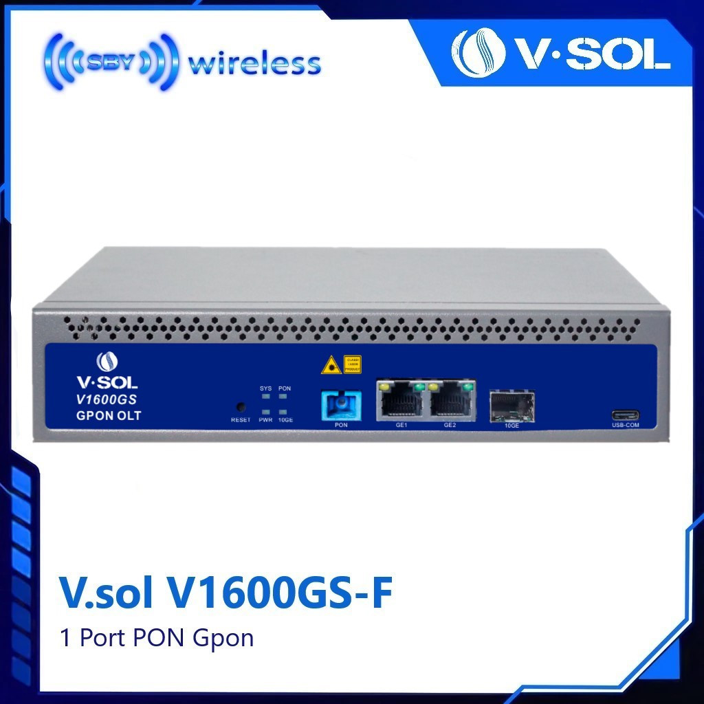Jual VSOL V1600GS-F 1 Port GPON OLT V.SOL 128 USER AC+DC 12V POWER ...