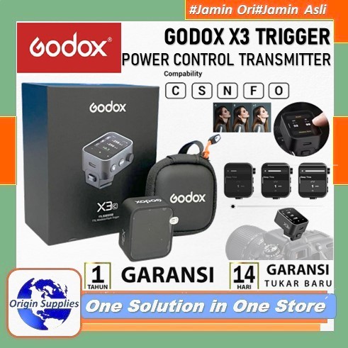 Jual Godox X3 Nano TTL Sony Canon Wireless Flash Trigger x 3 Flashe ...