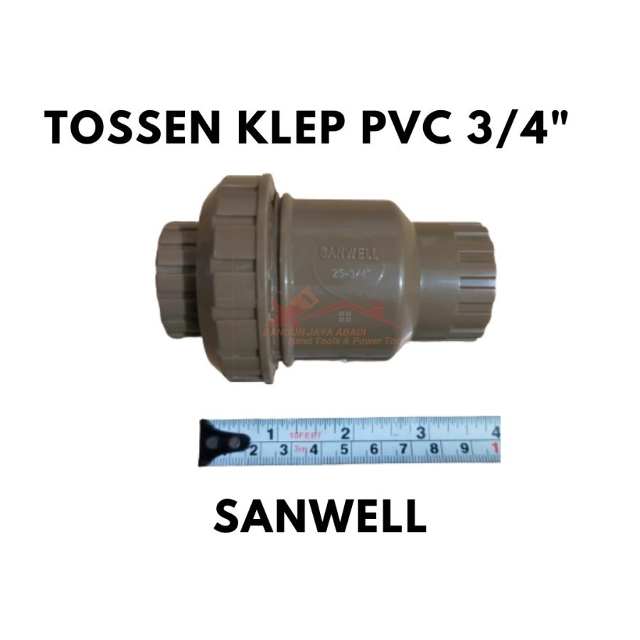 Jual Tusen Klep Pompa Air PVC SANWELL Tosen Disc Brass Spring Lift 3/4 ...