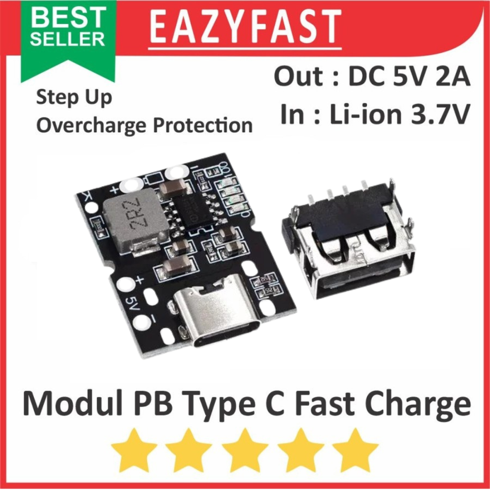 Jual Modul Step Up Mesin Powerbank USB Type C 5V 2A Fast Charge PB ...