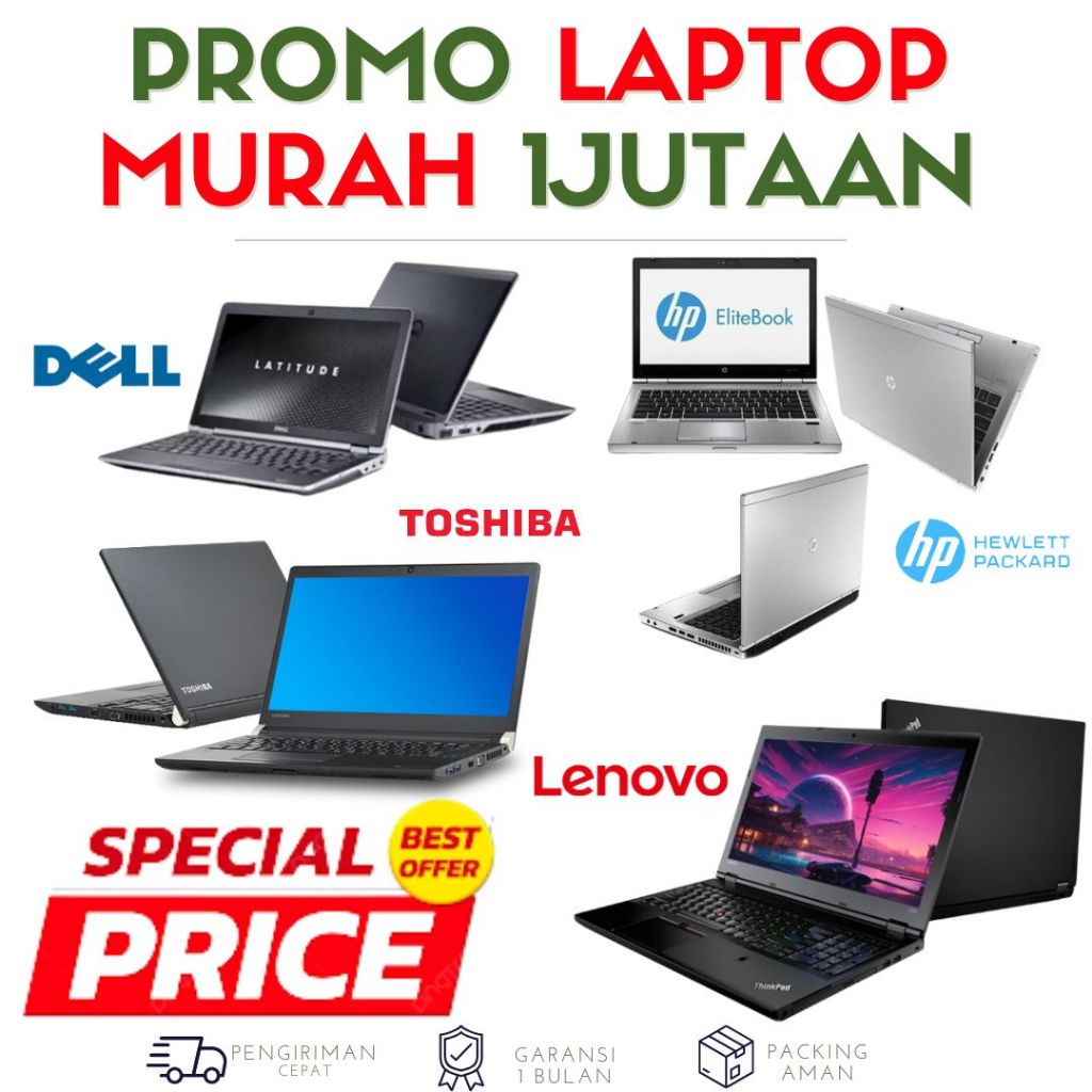 Jual Promo Jual Laptop Bekas Termurah 1jutaan Core i5 Ram 8GB | Shopee ...