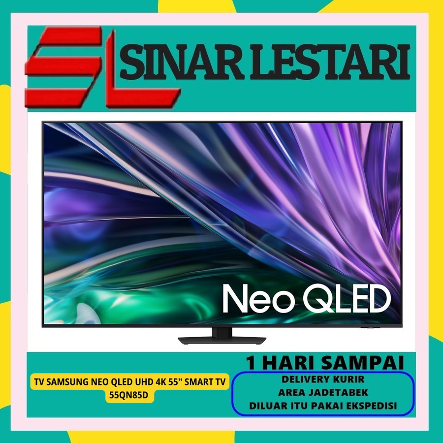 Jual TV SAMSUNG 55QN85D NEO QLED UHD 4K 55 INCH NQ4 AI Gen2 SMART TV 2024 | Shopee Indonesia