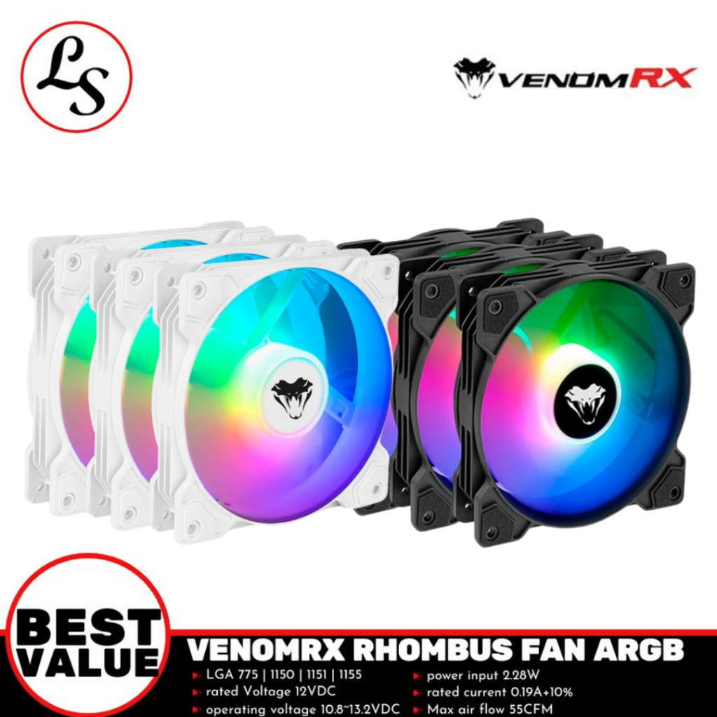 Jual VENOMRX FAN CASE Rhombus Auto ARGB 3in1 120mm Triple Pack ARGB ...