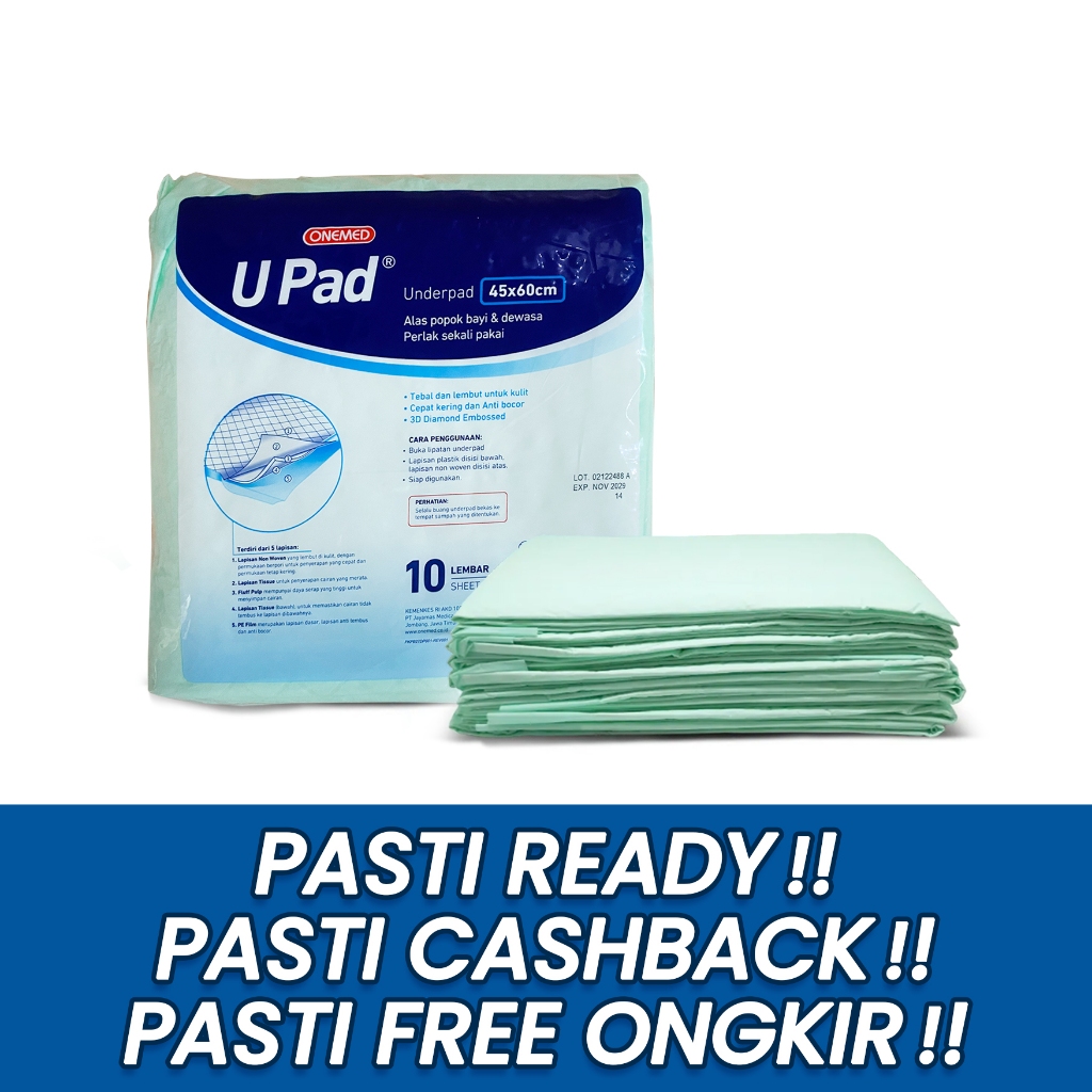 Jual ONEMED UNDERPAD U PAD 45X60CM ALAS PERLAK POPOK OMPOL READY STOCK ...