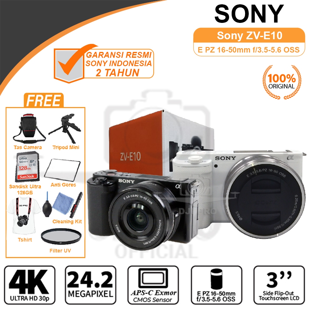 Jual Sony Alpha ZV-E10 Kit 16-50mm Mirrorless Camera - ZVE10 - ZVE-10 Resmi | Shopee Indonesia