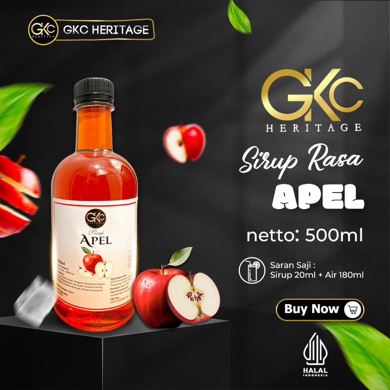 Jual Sirup Bali Rasa Apel GKC Heritage 500ml Halal - Apple Syrup ...