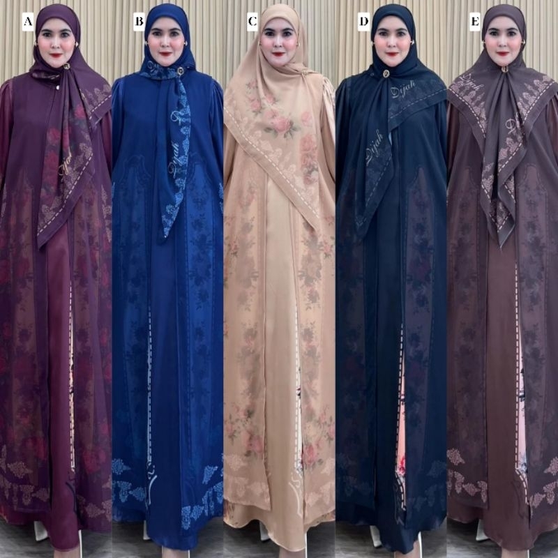 Jual 3in1 Set Dijah Series Dress Outer Scraft by Dijah ksd | Shopee ...