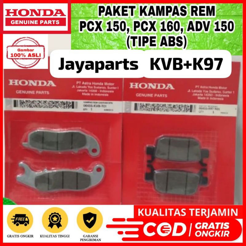Jual PAKET KAMPAS REM DISPAD DISKPAD DEPAN BELAKANG PCX 150 ABS PCX 160 ...