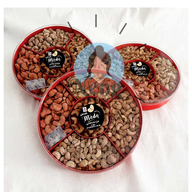 Jual Kacang Mede Tray 5 Rasa / Mete Toples Premium / Mente Toples Tray ...