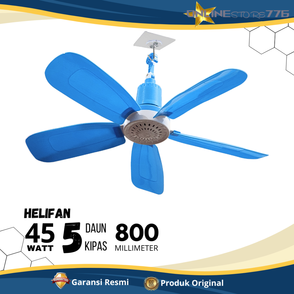 Jual KIPAS HELIFAN 5 BALING 40 WATT / KIPAS ANGIN GANTUNG / KIPAS ...